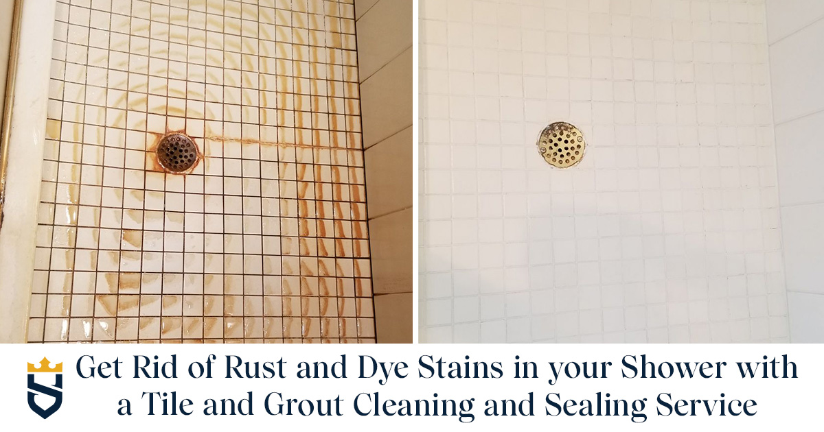 Get Rid of Rust and Dye Stains in your Shower with a Tile and Grout ...