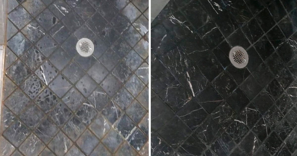 A Marble Shower in St. Johns Looks Stunning Thanks to Our Stone Cleaning